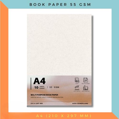 Jual Book Paper Roll Kertas Novel 55 Gsm Isi 10 Lembar Ukuran A4 ...