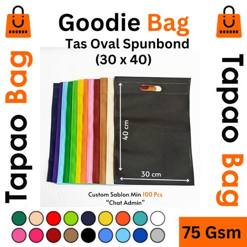 Jual Goodie Bag 30 x 40 Oval Tote Bag Souvenir Hampers Tas Spunbond ...