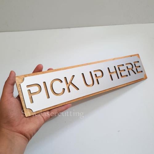 Jual pick up here sign aluminium tanda pick up - Kota Semarang ...