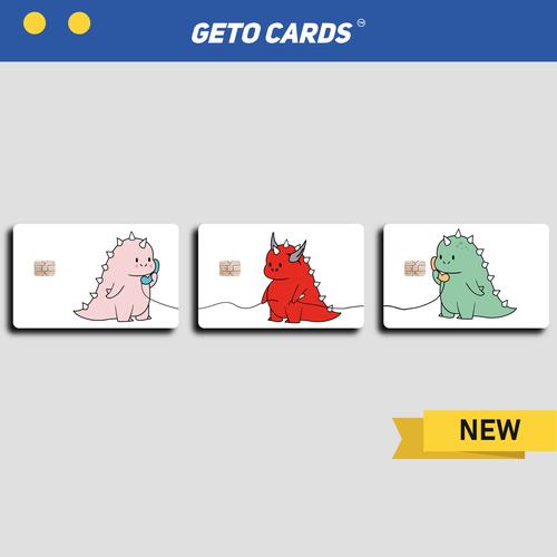 Promo Stiker Sticker Skin Kartu Atm Couple Dino | Getocard Geto Cards ...