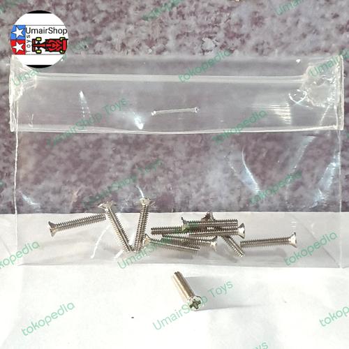 Promo Baut Tamiya Countersunk M2 isi 10pcs uk 12mm kepala pipih baut ...