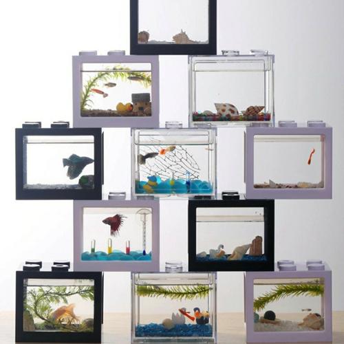 Jual AKUARIUM MINI IKAN CUPANG IKAN GUPPY AKUARIUM IKAN HIAS MODEL LEGO ...