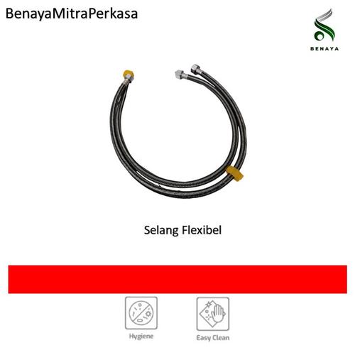 Jual Selang Fleksibel 1,5" / Flexible Hose / Stainless Hitam 80 cm ...