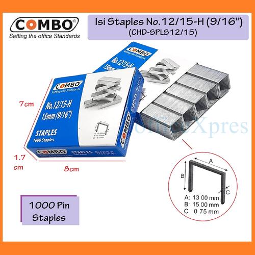Jual Isi Staples Jilid No.12/15 / Isi Hekter Jilid / Isi Stapler Jilid ...