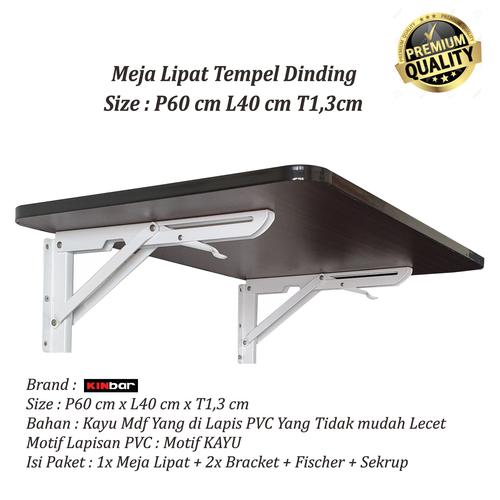 Jual Meja Lipat Dinding Meja Ambalan 60 x 40 CM 1206 - Hitam, 60x40 ...