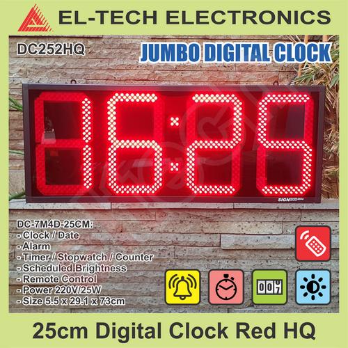 Jual 25cm Jumbo Giant Jam Dinding Digital Clock LED Date Tanggal Alarm ...