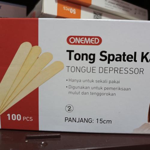 Jual tong spatel kayu onemed depressor toungue depressor tongue spatel ...