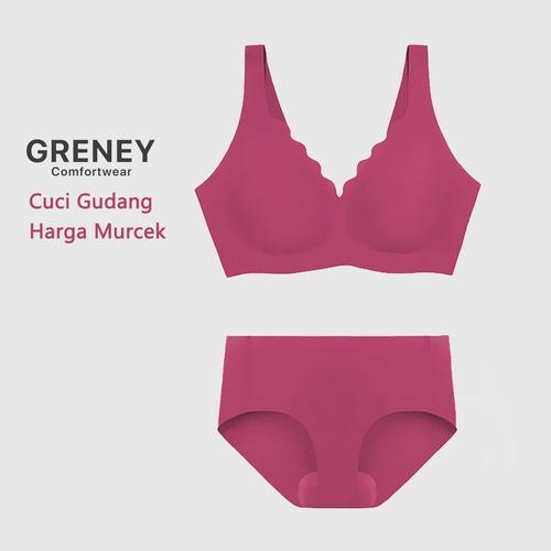 Jual GRENEY | Seamless Sport Push Up Bra Set Wanita Tanpa Kawat Basic ...