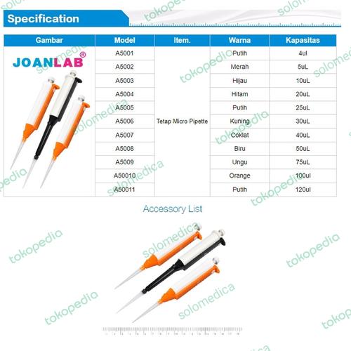 Jual laboratory mini fixed volume micropipette mikro pipet lab - 50 ul - Kota Surakarta ...