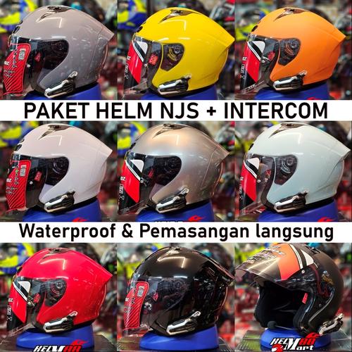 Jual Helm NJS KRONOZ + Intercom (PAKET Helm & Intercom) - Candy Red, L ...