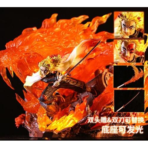 Jual Action Figure Led Kyojuro Rengoku Kimetsu No Yaiba Mugen Train Arc ...