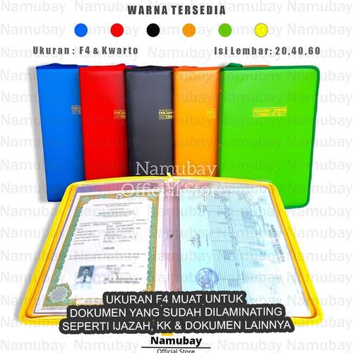 Jual DOKUMEN KEEPER ISI 20,40,60 LEMBAR/DOKUMEN KEEPER RESLETING/MAP ANTI - Hitam, F4 - 20 ...