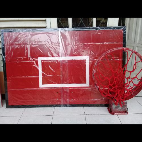 Jual PAPAN BASKET DAN RING PER DOUBLE PAKET LENGKAP - Costum Logo - Kab ...