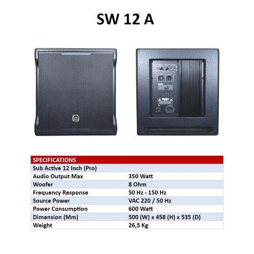 Jual Subwoofer Aktif 12 Inch Wisdom SW 12A SW12A Wisdom SW 12 A - Jakarta Pusat - SME Elektronik ...