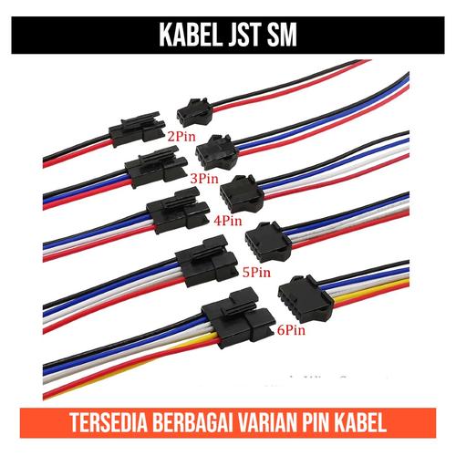 Jual Konektor JST SM 2P 3P 4P 5P 6P 1 2 3 4 5 6 Pin Connector LED RGB ...