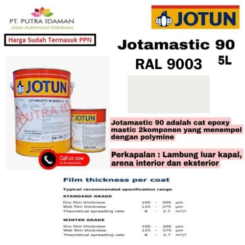 Jual JOTUN CAT EPOXY / JOTAMASTIC 90 STD 5 LTR / 2 KOMPONEN / RAL 9003 ...