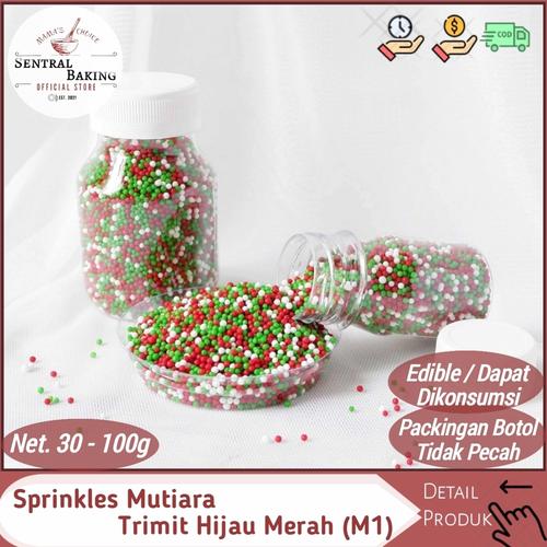 Jual Sprinkle Kue Mutiara Trimit Hijau Merah (M1) / Springkel Springkle ...