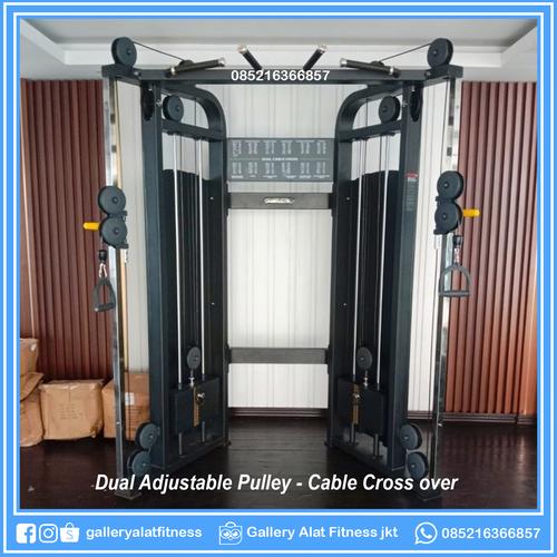 Jual Dual Adjustable Pulley Dual Cable Crossover Functional Trainer ...