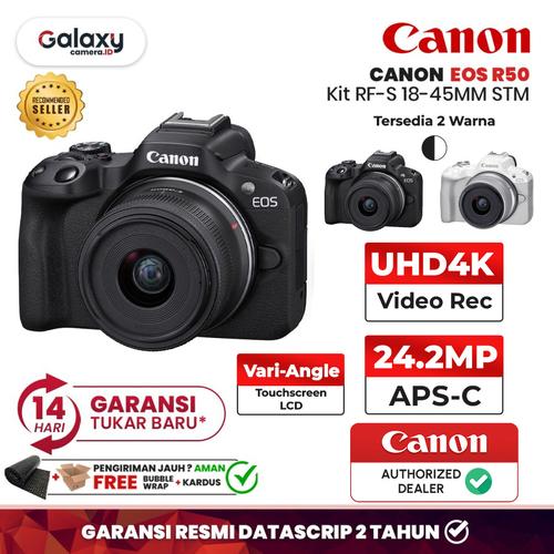 Promo Canon EOS R50 Kit RF-S 18-45MM STM Kamera Mirrorless Garansi ...