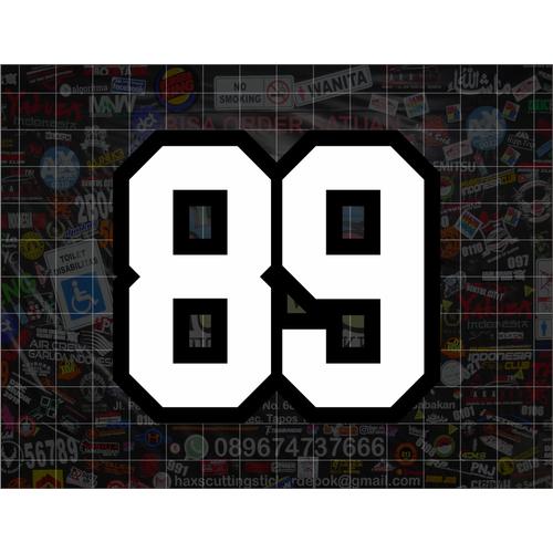 Jual Cutting Sticker Nomor 2 Angka Baseball Style Ukuran Tinggi 8cm 2 ...