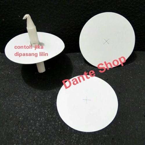 Jual Tatakan lilin putih polos 100 pcs - tatakan lilin kertas - per ...