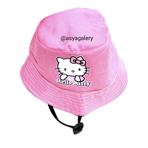 Jual TOPI BUCKET ANAK KARAKTER HELLO KITTY/TOPI ANAK HELLO KITTY - Pink ...