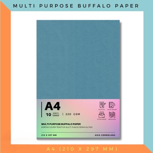 Jual Kertas Karton Cover Buffalo A4 F4 220 Gsm Warna Biru Tua - A4 ...
