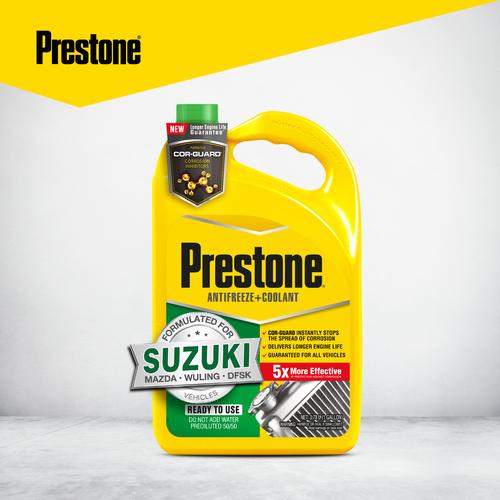 Promo Prestone 50/50 Cor-Guard Asian Green Coolant Ready To Use Air ...