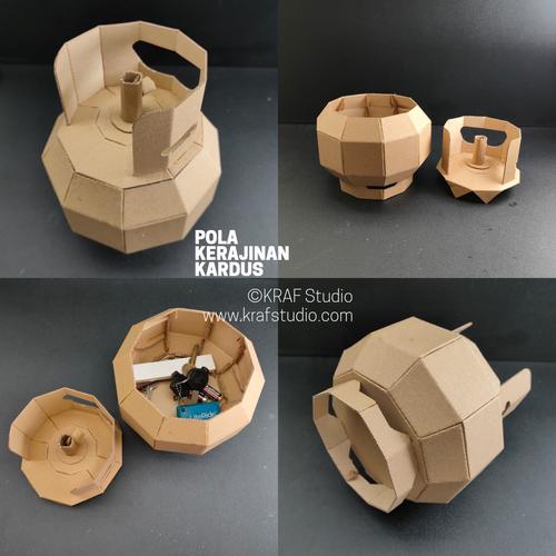 Jual Pola Kerajinan Kardus no.1928: Wadah Berbentuk Tabung Gas Lucu ...