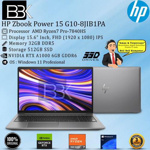 Jual HP Zbook Power 15 G10-B1PA R7 Pro-7840HS 32GB 512GB SSD RTXA1000 ...