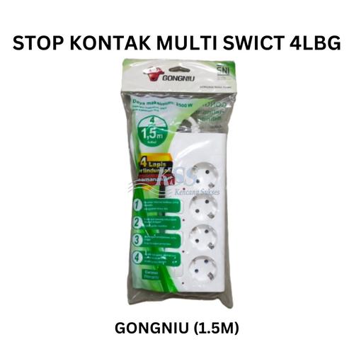 Jual Stop kontak GONGNIU uticonn 4 lubang stop kontak 4 switch 1.5 M 1,5M - Jakarta Utara ...