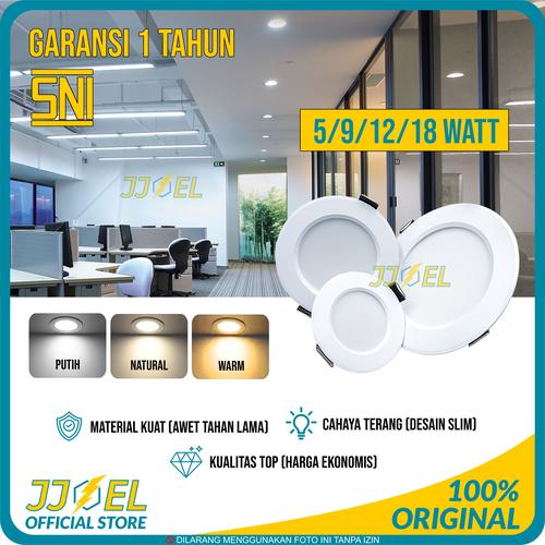 Jual Panel LED 5W 9W 12W 18W Lampu Downlight Plafon 5/9/12/18 Watt ...