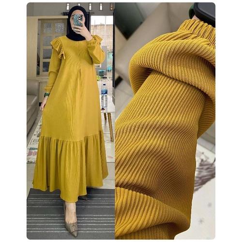 Promo Gamis Luna Dress Rib Knit Premium - Denim - Jakarta Barat ...