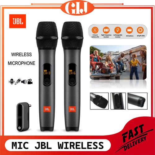 Promo JBL Microphone Wireless 2 Mic Profesional Mic Karaoke With ...