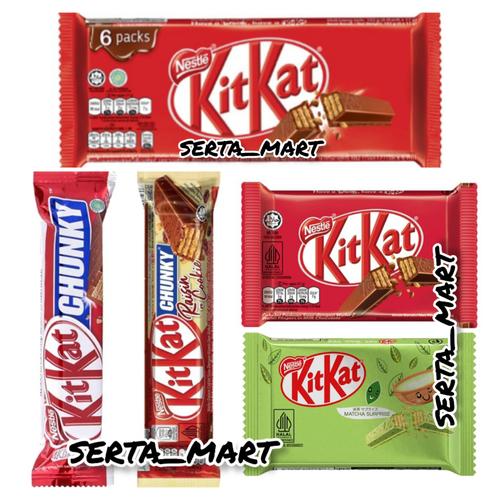 Jual Kitkat Original Chocolate 2F / Matcha 4F - Kit Kat Chunky Raisin / Ori - Original 2F ...