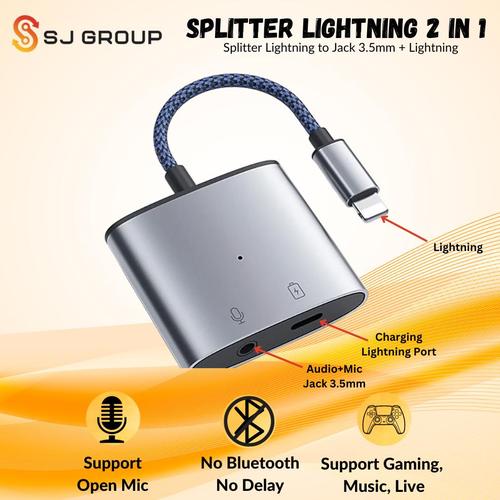 Jual Splitter Lightning to Jack 3.5mm and Lightning Converter AUX On ...