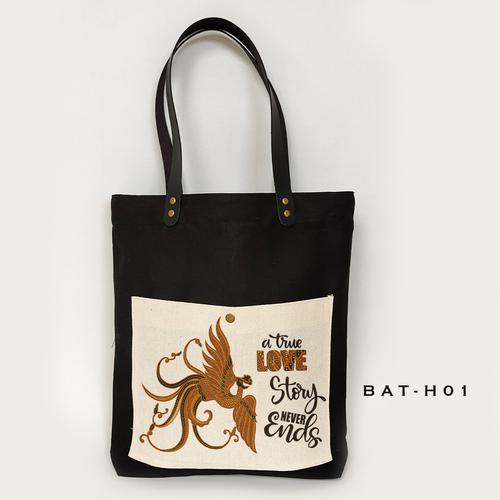 Jual Totebag Canvas Hitam Saku Indonesia Tas Souvenir Batik Indonesia 1 ...