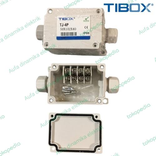 Jual Tibox junction Box Terminal Block Box TJ-4P 50x102x40 TJ4P - Kab ...