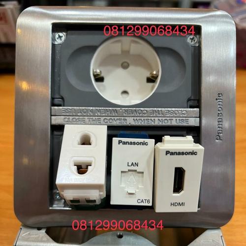 Jual stop kontak lantai duplex panasonic DUMF3230J HDMI + cat6 ...