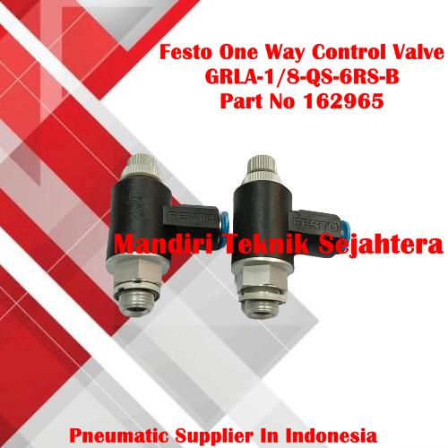 Jual Festo fitting one way flow control valve GRLA-1/8-QS-6-RS-B 162965 - Jakarta Barat ...