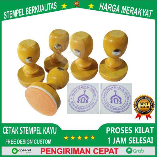 Jual Cetak Stempel Kayu Ukuran Bulat Desain Custom Stempel Runaflek ...