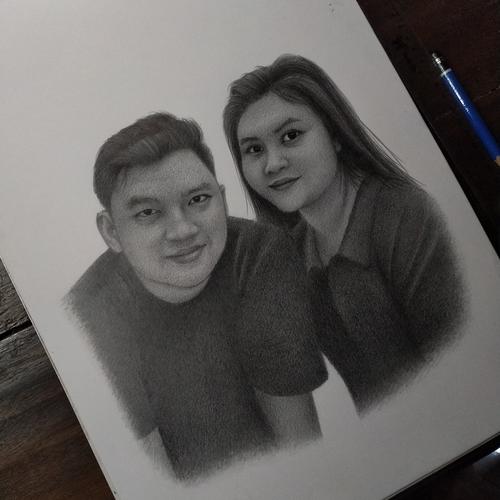 Jual Gambar sketsa 2 wajah ukuran kertas A3 - Kab. Wonogiri - alfkhrl ...