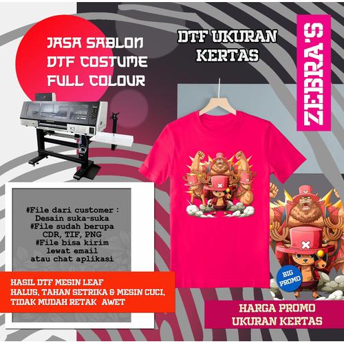 Jual Jasa Cetak Garment Textile Sablon DTF Printing T-Shirt A3, A4, A5 ...