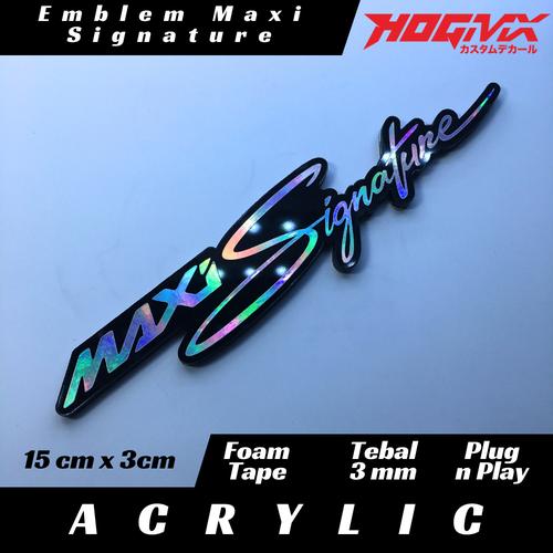 Jual Emblem Motor MAXI SIGNATURE Logo Bahan Akrilik Hologram - Satuan ...