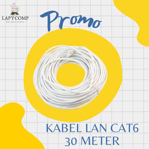 Jual KABEL LAN RJ45 CAT 6 GIGASPEED 30m - PENGHUBUNG PERANGKAT KOMPUTER ...