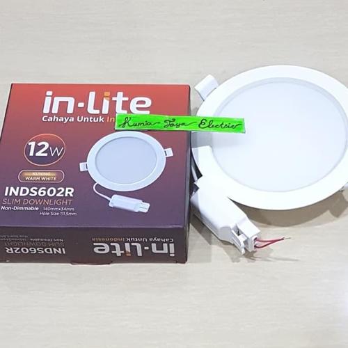 Jual INLITE Downlight Panel Slim LED Inbow 12W Bulat INDS602R PUTIH ...