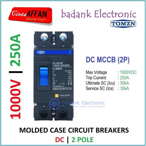 Jual MCCB DC 2P 250A 1000V Molded Case Circuit Breaker Panel Surya PLTS ...