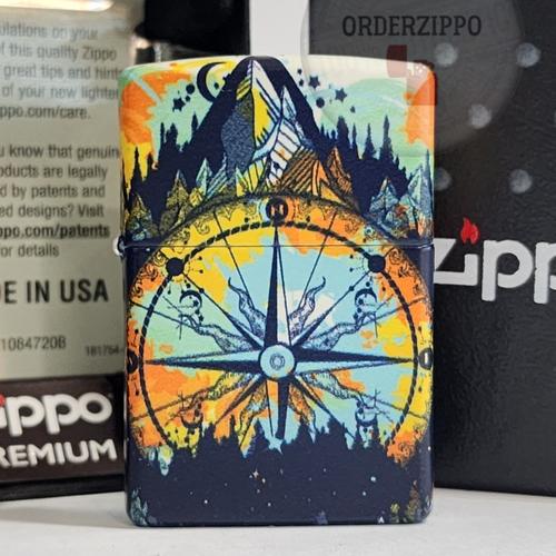 Jual Zippo Original Compass Design 4 Side 540 Color Glow in the Dark ...