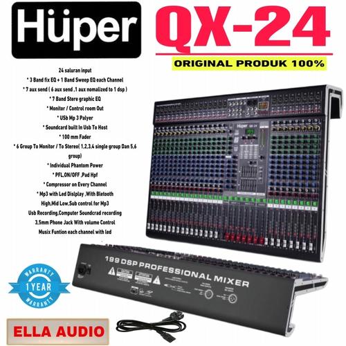 Jual Huper QX24 Audio Mixer Console 24- Channel Original - Jakarta Pusat - ELLA AUDIO | Tokopedia