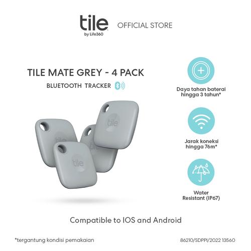 Promo LIMITED - Tile Mate Grey - 4 Pack - Bluetooth Tracker / Pelacak ...